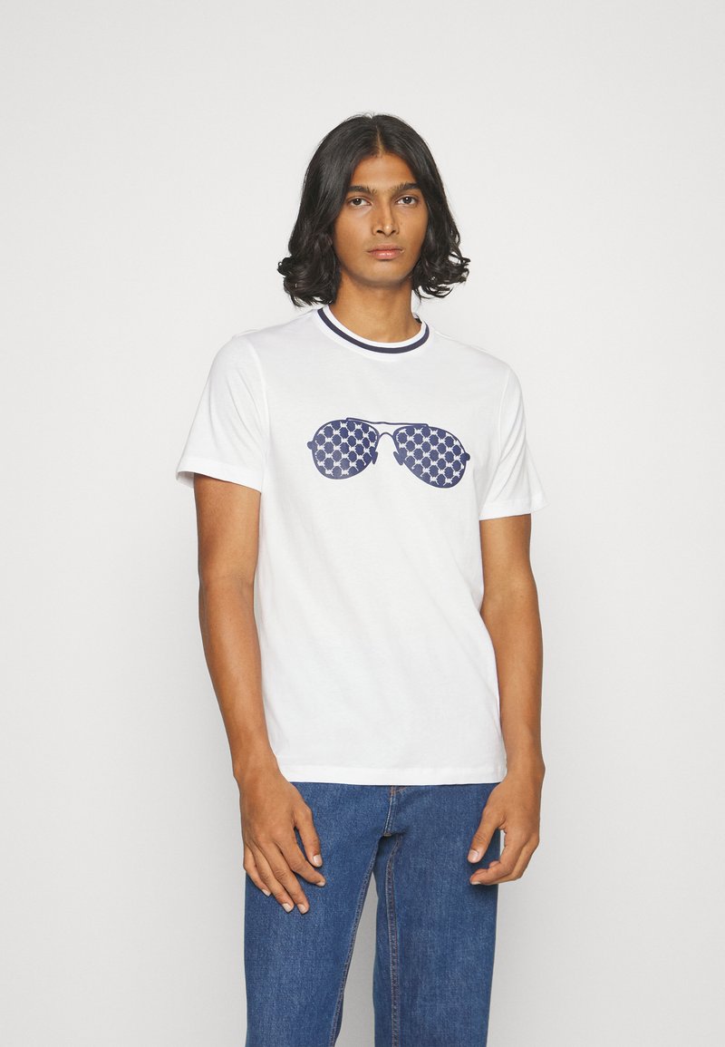 Michael Kors MONO AVIATOR TEE - T-shirt imprimé - white/blanc - ZALANDO.FR
