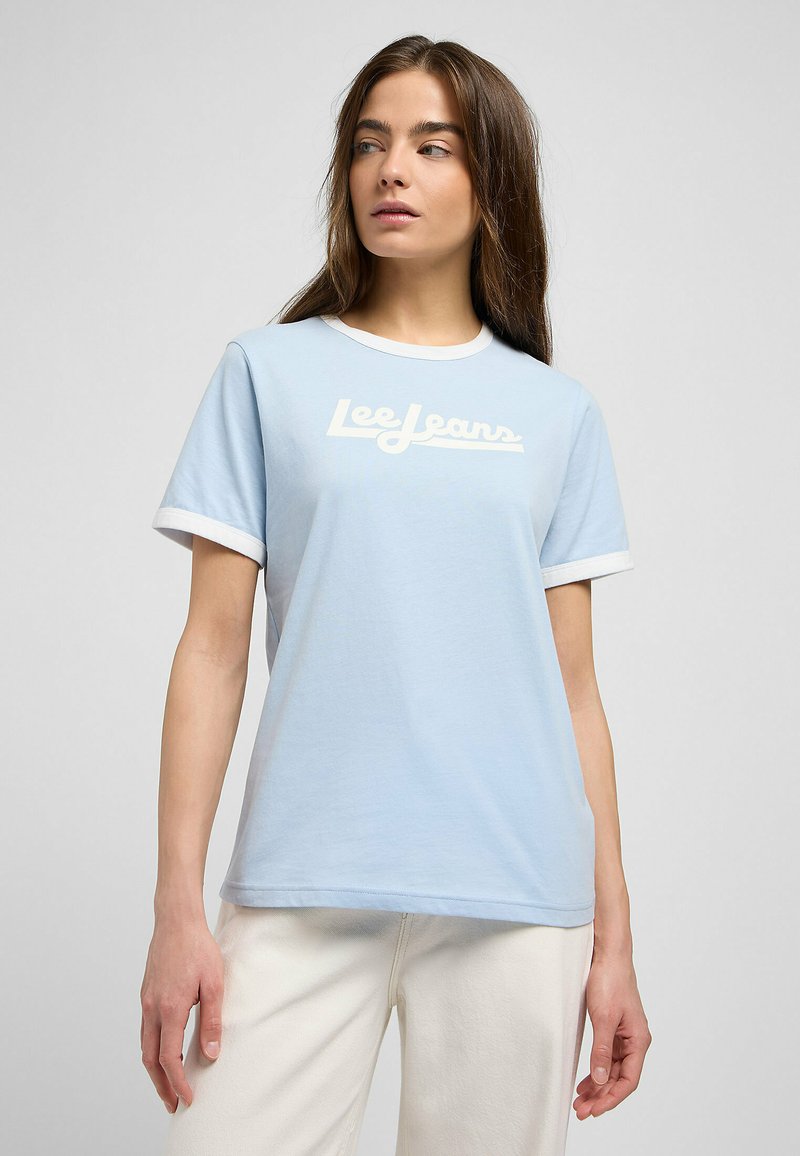 Lee RINGER - T-Shirt print - light blue/blue denim - Zalando.at
