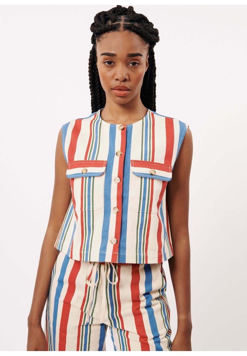 FRNCH CYNDEL - Bodywarmer - creme/wit - Zalando.be