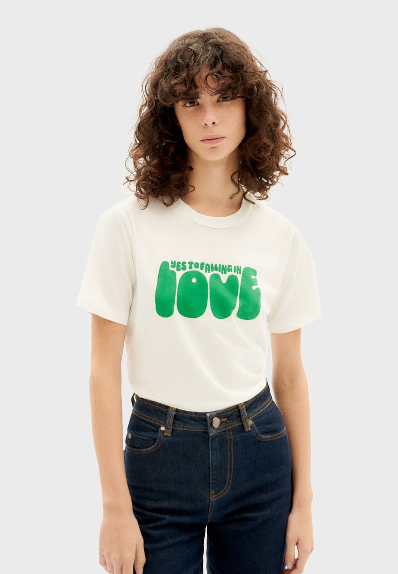 Thinking Mu YES LOVE - T-Shirt print - white/weiß - Zalando.at