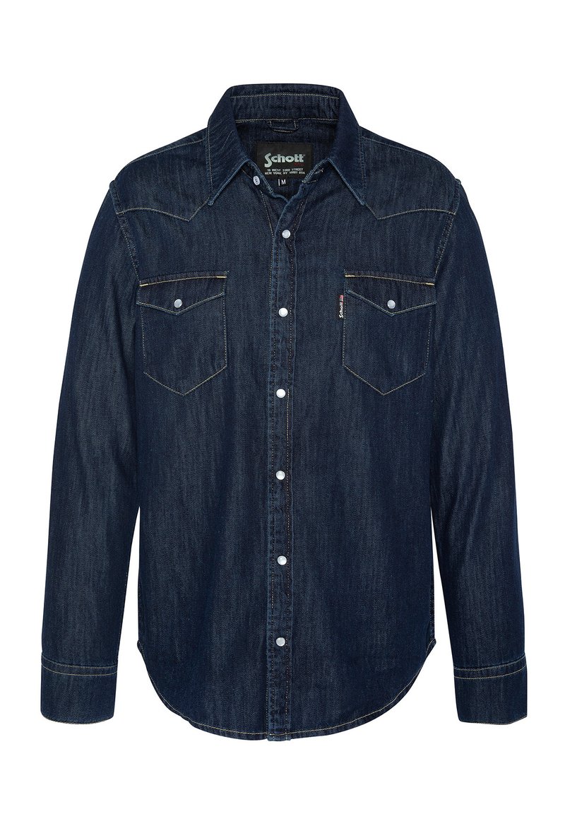 Schott WESTERN - Shirt - raw/dark blue - Zalando.de