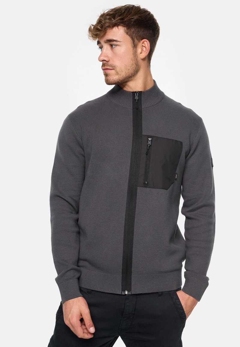 INDICODE JEANS MANUEL - Strickjacke - dk grey/dunkelgrau - Zalando.ch