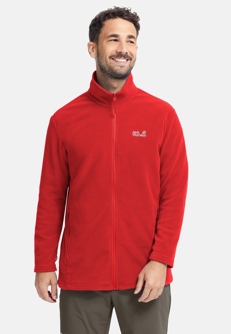 Jack Wolfskin TAUNUS 100 FZ M - Fleece jacket - siren red/red - Zalando