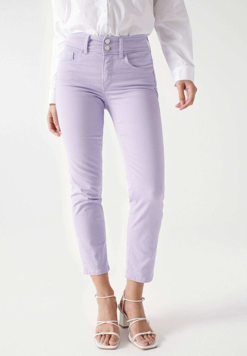 Salsa Jeans SECRET PUSH IN CROPPED - Slim fit jeans - Pink/pink ...