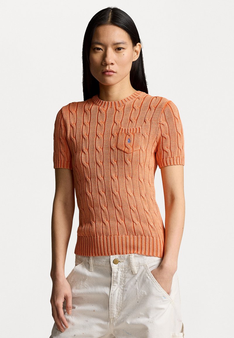 Polo Ralph Lauren COTTON CABLE SHORT SLEEVE SWEATER - Print T-shirt ...