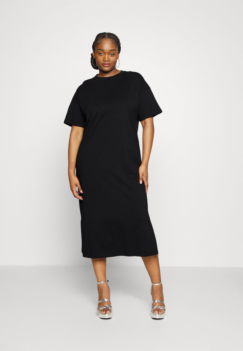 Vero Moda Curve VMCMOLLY OVERSIZE CALF DRESS - Kjole - black/svart ...