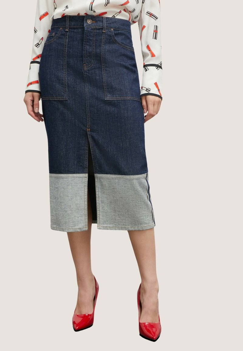 Motivi MIDI - Fustă denim - blu/albastru - Zalando.ro