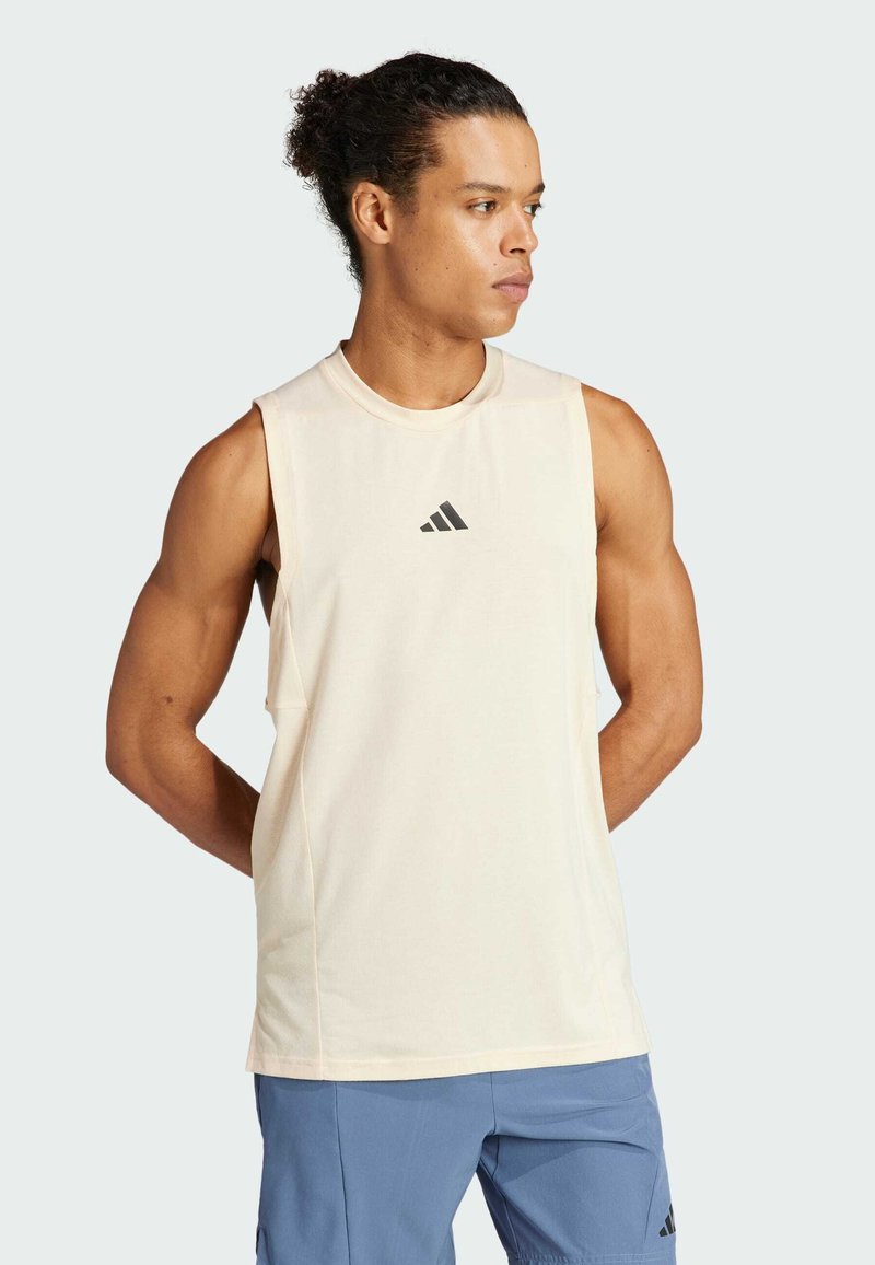 adidas Performance - Top/beżowy - Zalando.pl