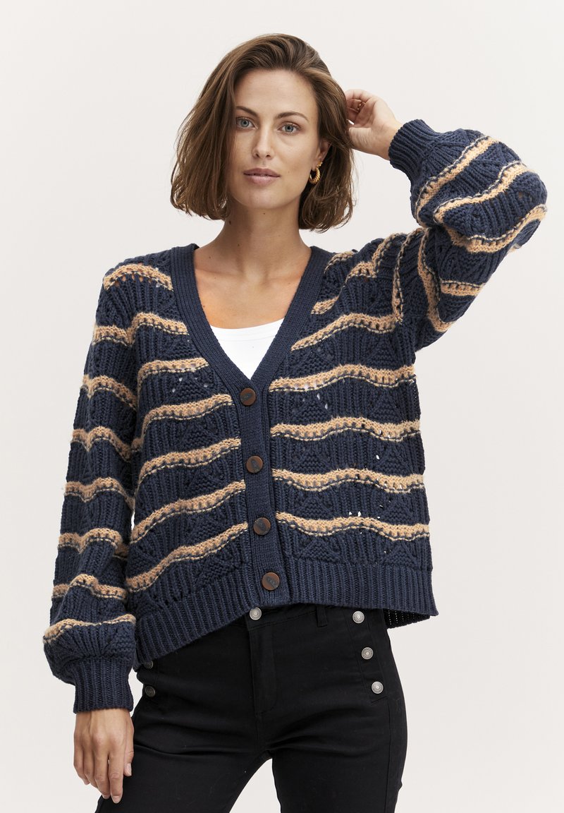 Fransa FRAYA CAR - Cardigan - outer space mix/blå - Zalando.dk