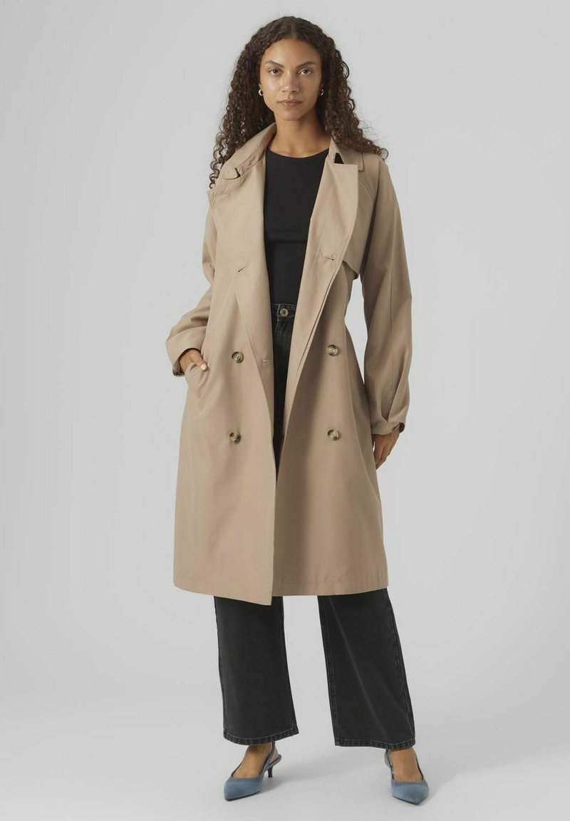 Vero Moda VMDOREEN BOOS - Trenchcoat - silver mink/beige - Zalando.dk