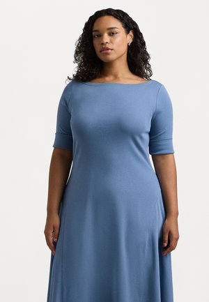 Lauren Ralph Lauren Woman LILLIANNA ELBOW SLEEVE DAY DRESS - Jerseykjole - refined navy/mørkeblå ...