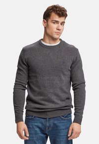 MCS ADRIAN - Stickad tröja - greymel/mörkgrå - Zalando.se
