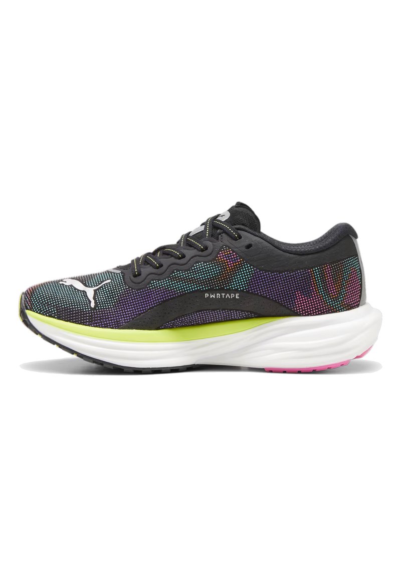 Puma Hardloopschoenen neutraal - puma black lime pow poison pink/zwart ...