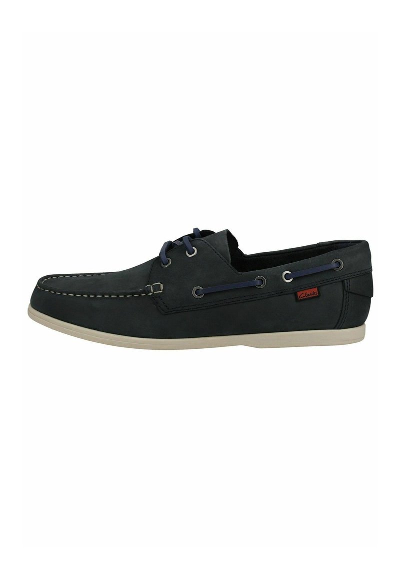 Clarks HALBSCHUHE - Chaussures bateau - navy nubuck/bleu marine ...