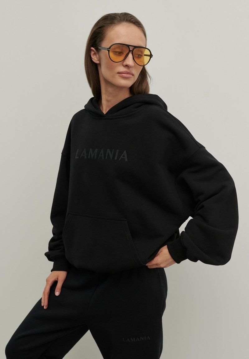 LA MANIA PLOT - Bluza z kapturem/czarny - Zalando.pl