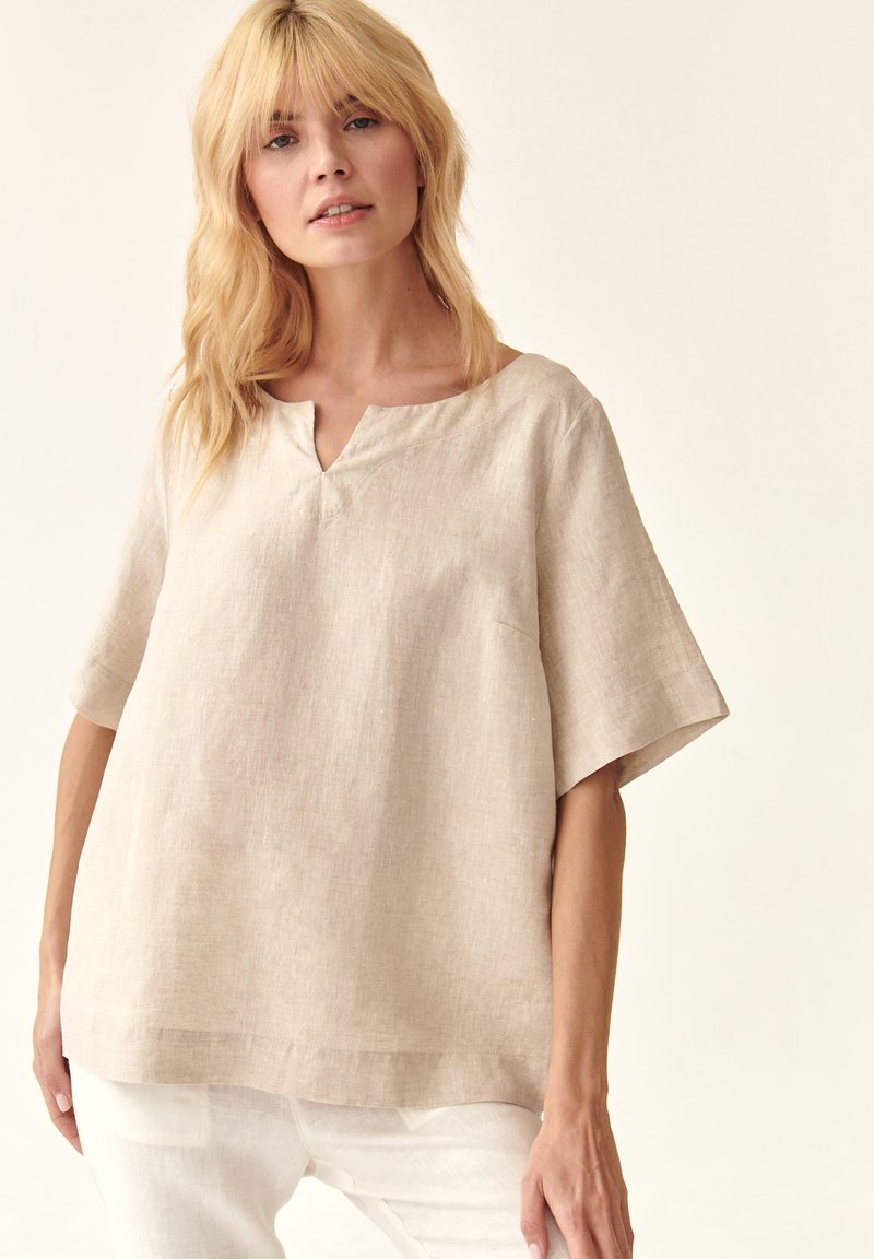 TATUUM MATYLDANA - Bluse - beige melange/beige-meliert - Zalando