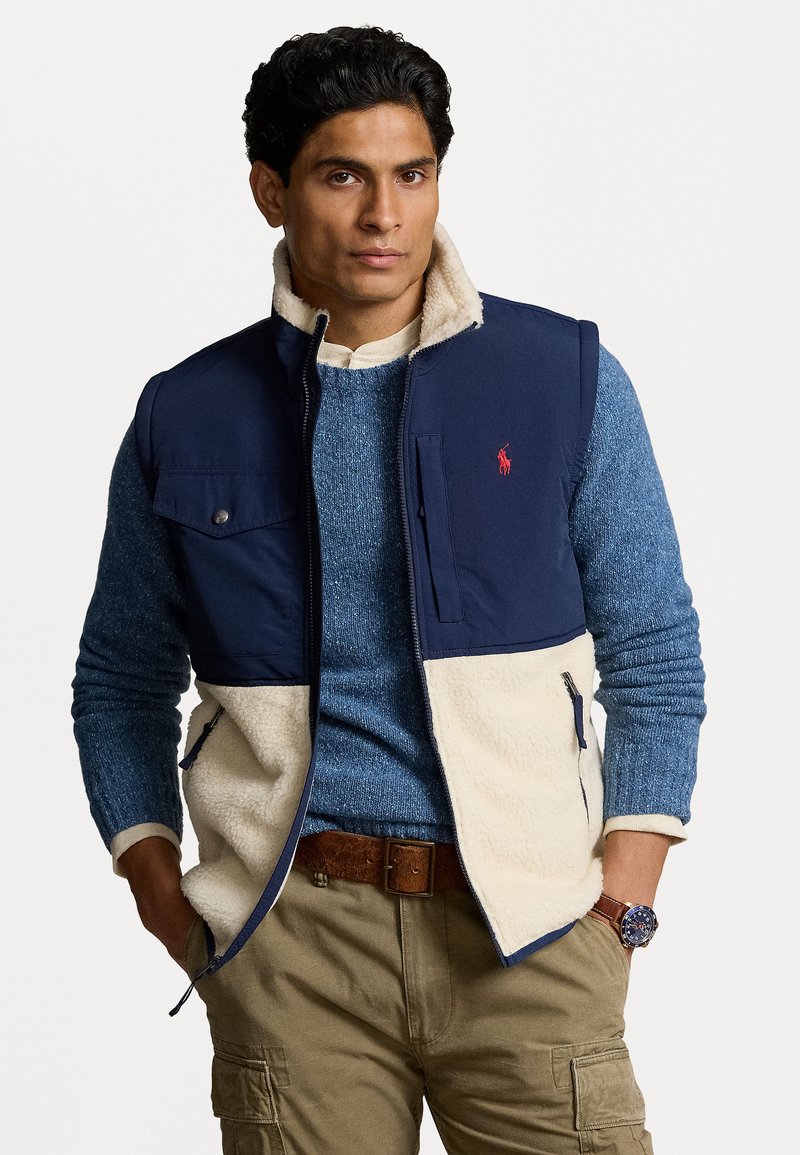 Polo Ralph Lauren WIND BLOCKING HYBRID VEST - Vest - winter cream ...