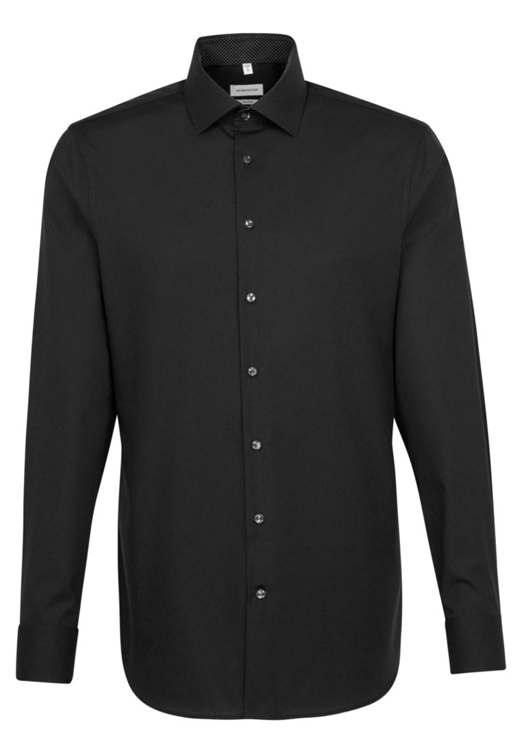 Seidensticker SHAPED FIT - Shirt - black - Zalando.de