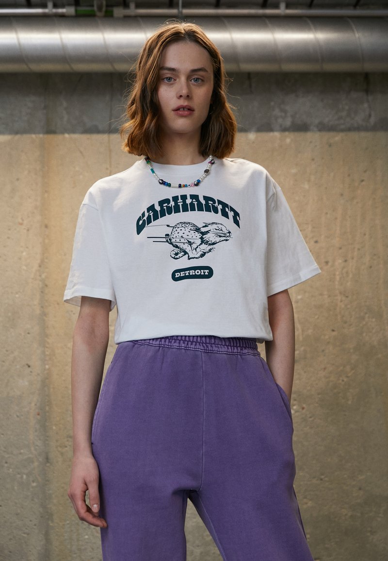 Carhartt WIP WILDCAT - Print T-shirt - white - Zalando.de