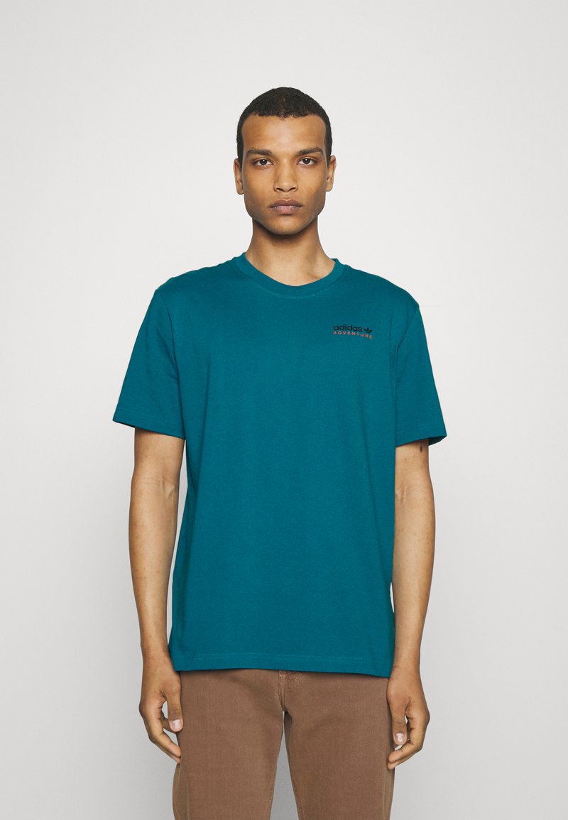 adidas Originals Nyomott mintás póló - petrol/ciánzöld - Zalando.hu