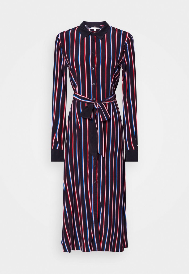 Tommy Hilfiger Stripe Midi Dress Shirt Dress Mini Pop Dark Blue