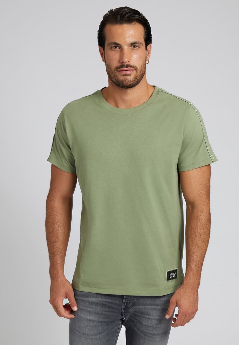 Guess Logoband T Shirt Print Grün Groen Zalando Nl