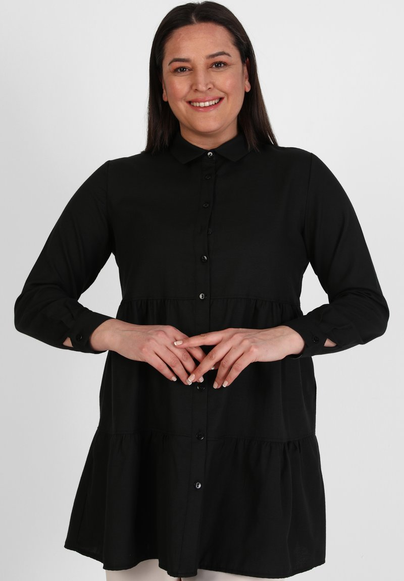 Modanisa ALIA - Button-down blouse - black - Zalando.ie
