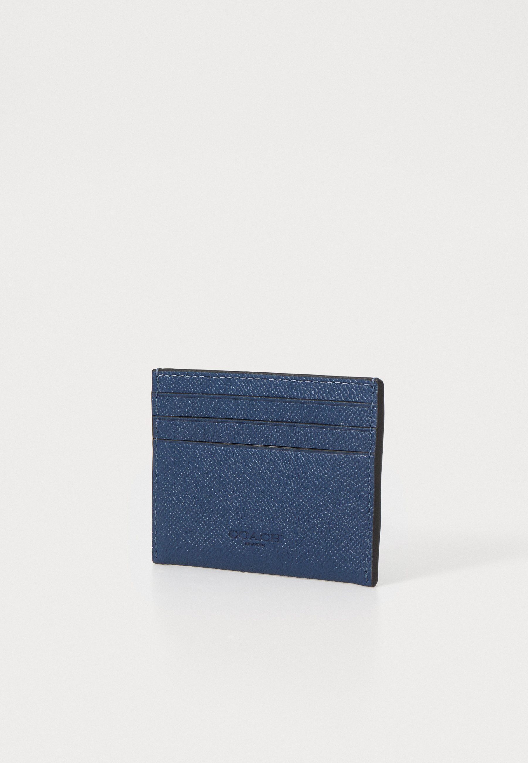 COACH FLAT CARD CASE IN CROSSGRAIN Portefeuille deep blue bleu marine ZALANDO.FR
