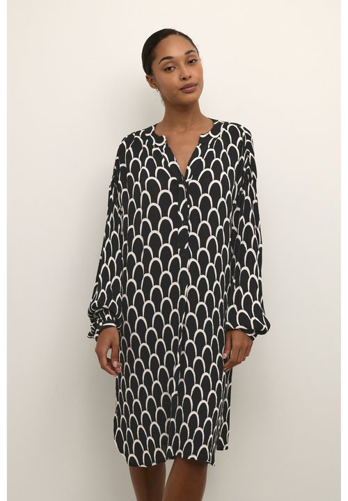 Kaffe KAKARINA AMBER LONG - Freizeitkleid - green flower and leaf print ...