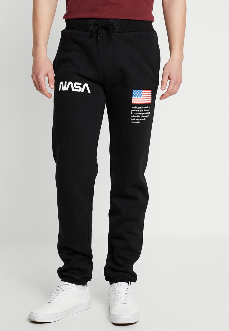 Mister Tee NASA - Teplákové kalhoty - black/černá - Zalando.cz