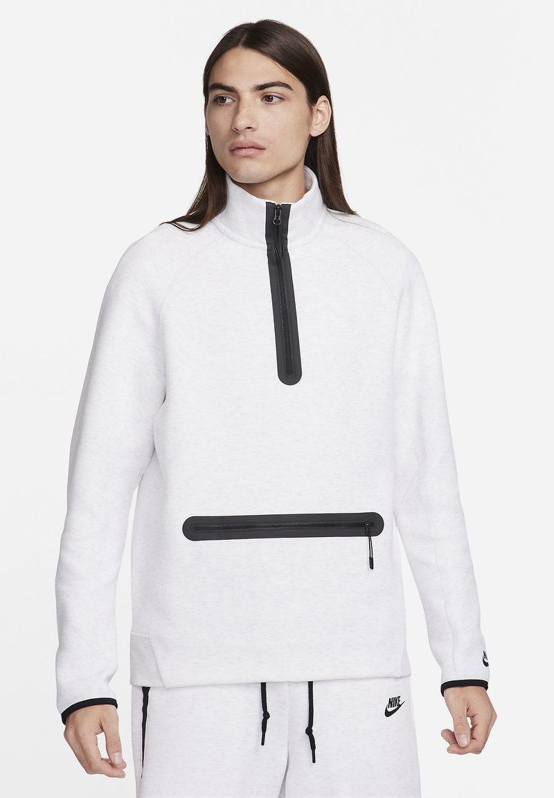 Nike Sportswear TECH FLEECE - Sweater - birch heather black/wit ...