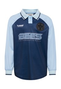 Hummel HMLJR LOOSE STRIPE SOCCER - Poloshirt - dress blues/dunkelblau ...