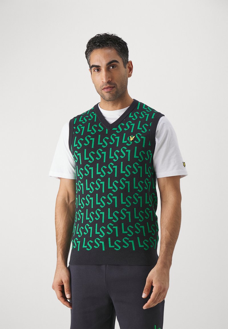 Lyle & Scott MONOGRAM - Strickpullover - dark navy/dunkelblau - Zalando.de