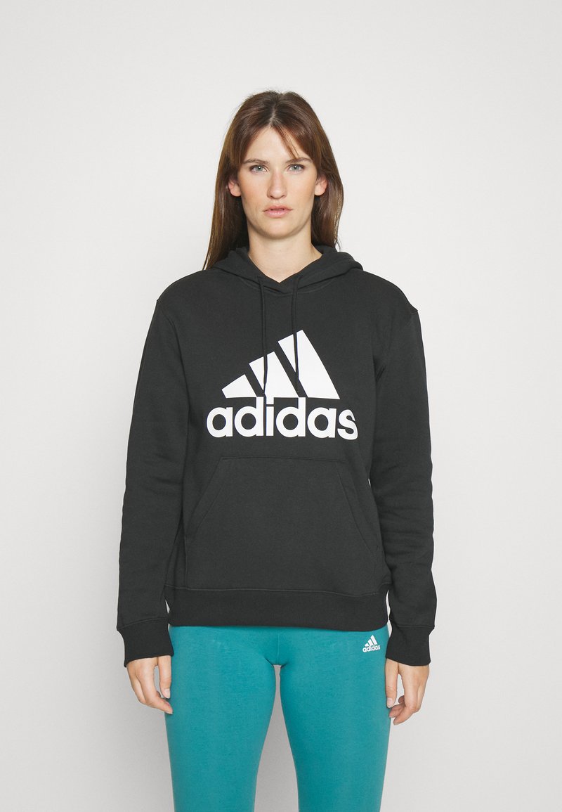 adidas Sportswear ESSENTIALS BIG LOGO - Mikina s kapucňou - black/white ...