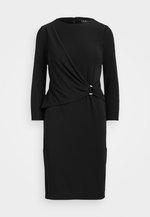 Lauren Ralph Lauren JERSEY THREE-QUARTER-SLEEVE DRESS - Jersey dress - black - Zalando.co.uk