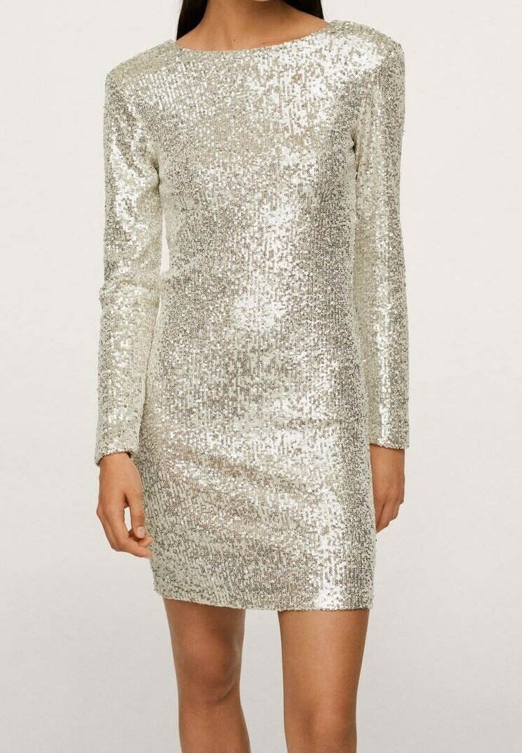 Mango Robe de soirée - gold-coloured/doré - (Seconde main) - ZALANDO.FR