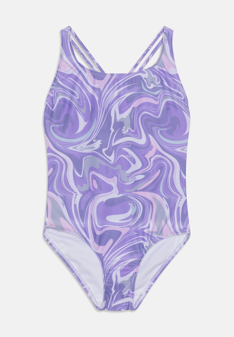 ONLY GIRLS KOGCAROLINE TIE DYE SWIMSUIT - Swimsuit - purple rose/lilac ...