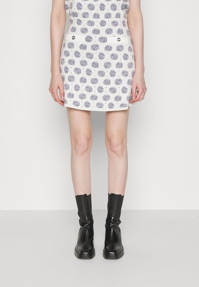 maje Minirok - monogramme clover écru/bleu/taupe - Zalando.nl