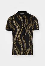 Versace Jeans Couture CHAIN - Polo shirt - black/gold/black - Zalando.co.uk