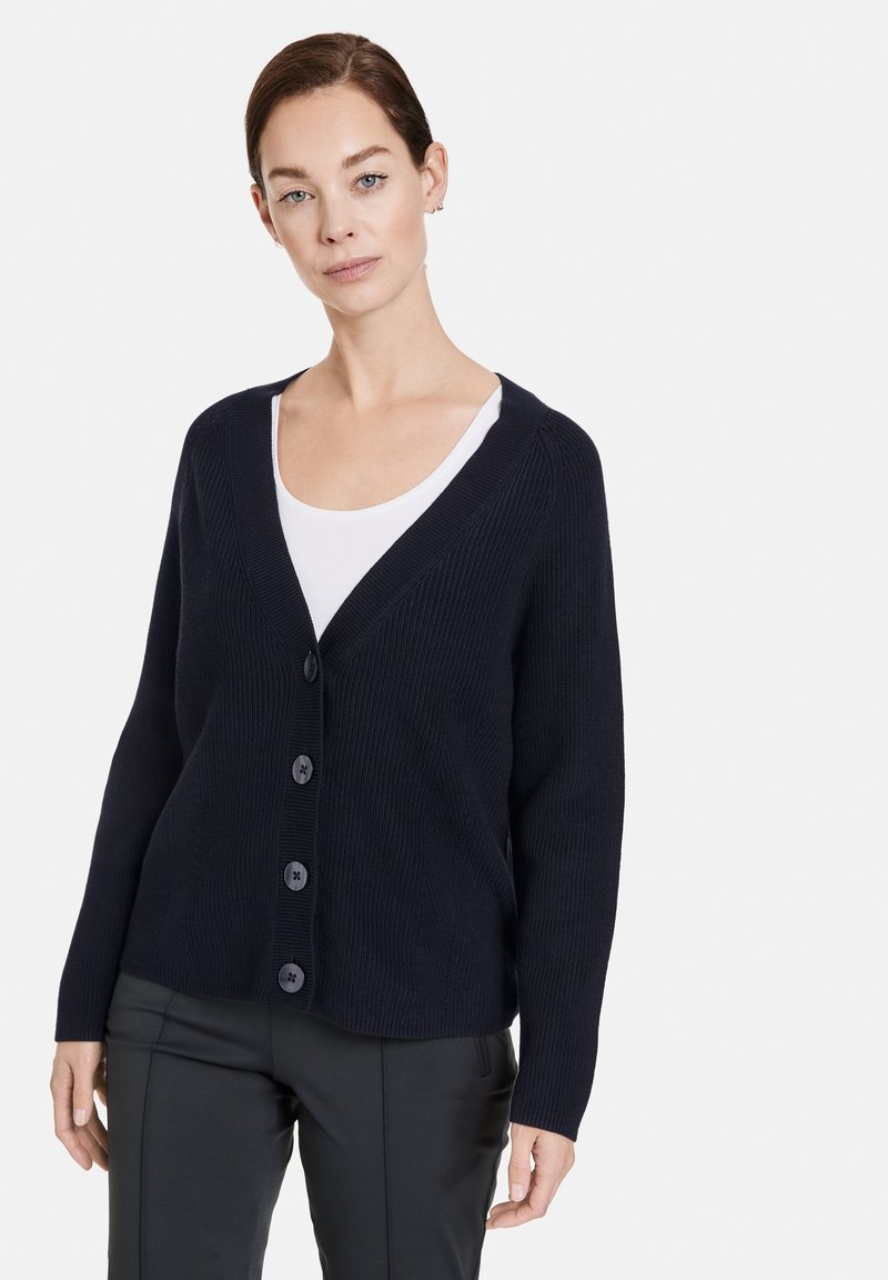 Gerry Weber MIT STRUKTUR - Cardigan - navy/dark blue - Zalando.ie