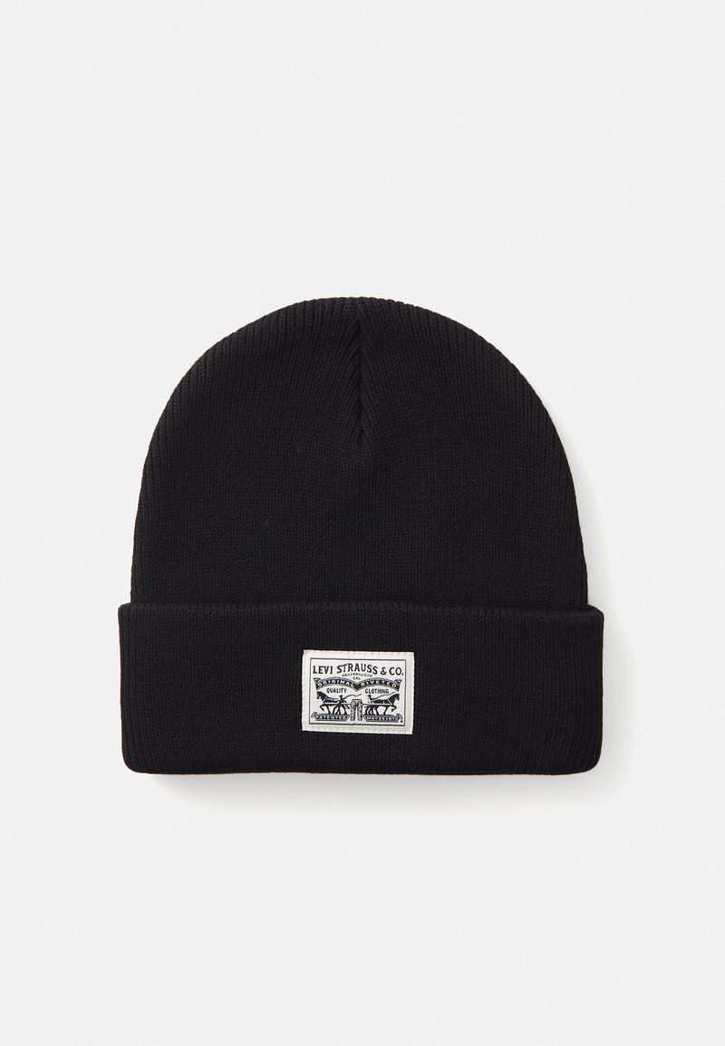Levi's® BACKPATCH BEANIE UNISEX - Muts - regular black/zwart - Zalando.be