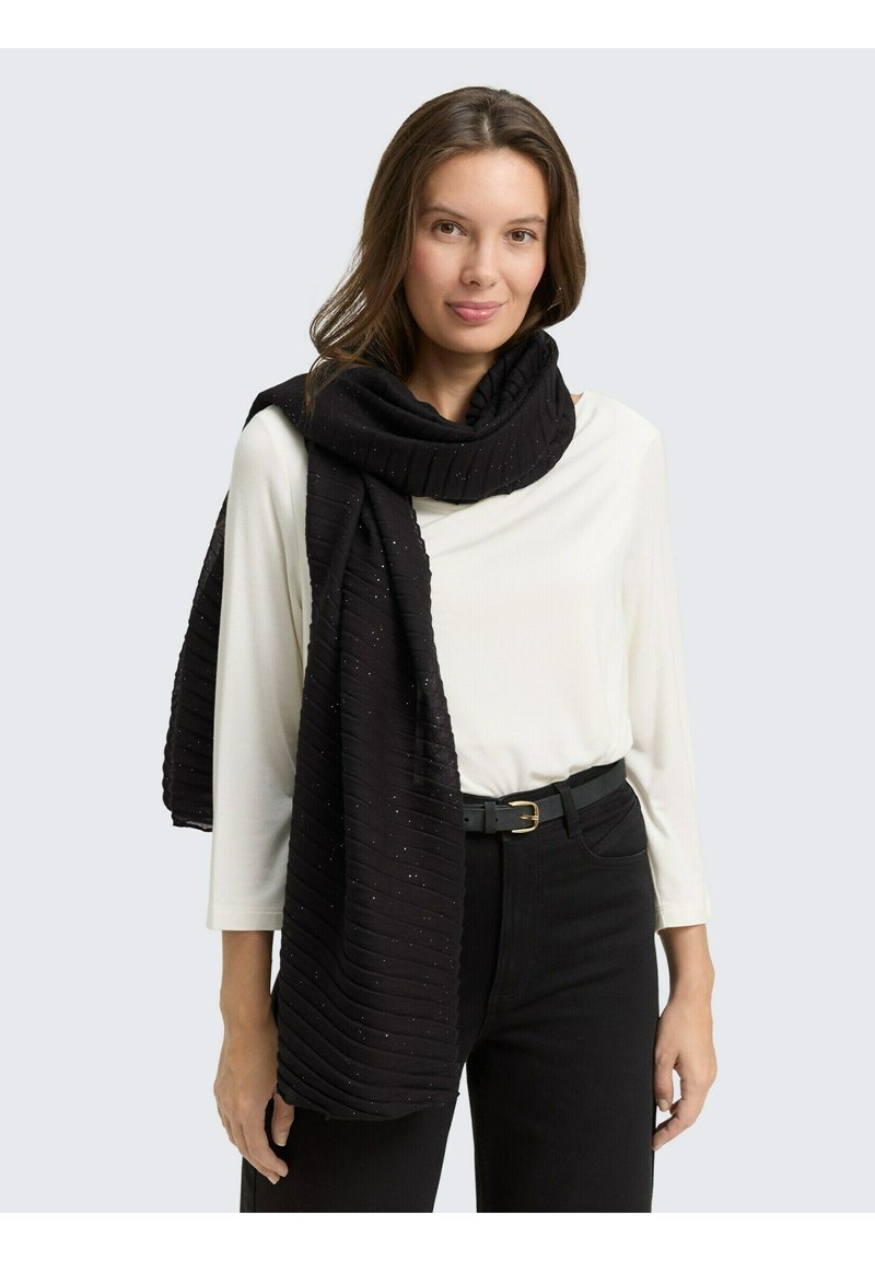 TOM TAILOR Écharpe - deep black/noir - ZALANDO.FR