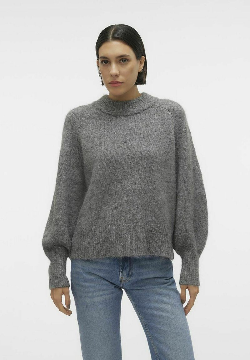 Vero Moda Jersey de punto - medium grey melange/gris oscuro - Zalando.es