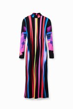 Desigual VEST LIMA - Robe fourreau - fuxia magico/multicolore - ZALANDO.CH
