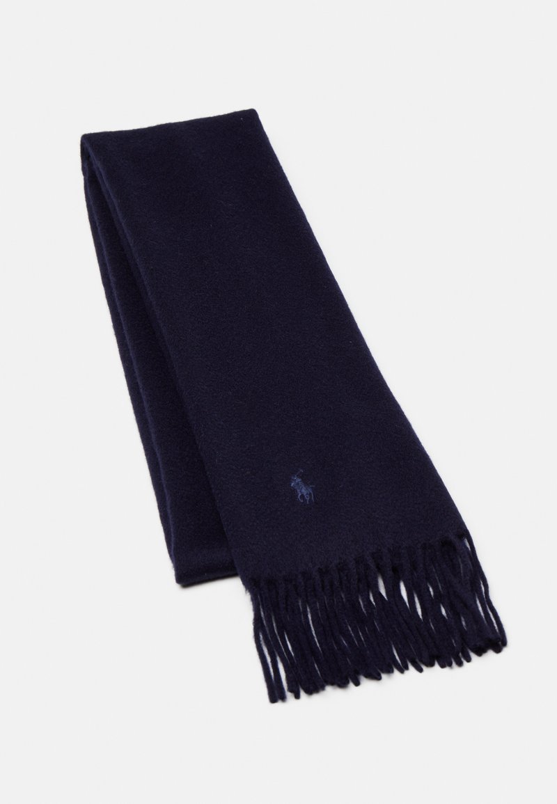Polo Ralph Lauren FRINGE SCARF UNISEX - Scarf - hunter navy/dark blue ...
