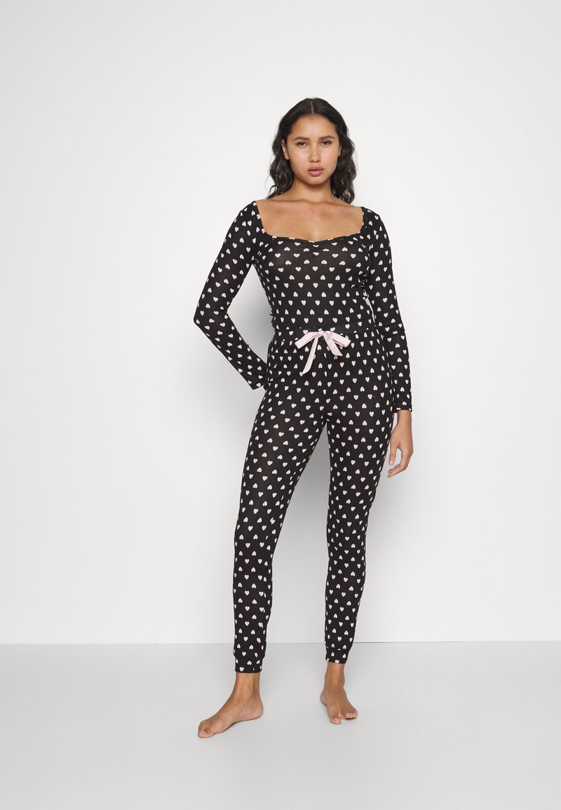 Boux Avenue HEART RUCHED TWOSIE SET - Pyjama - BLACK MIX/schwarz ...