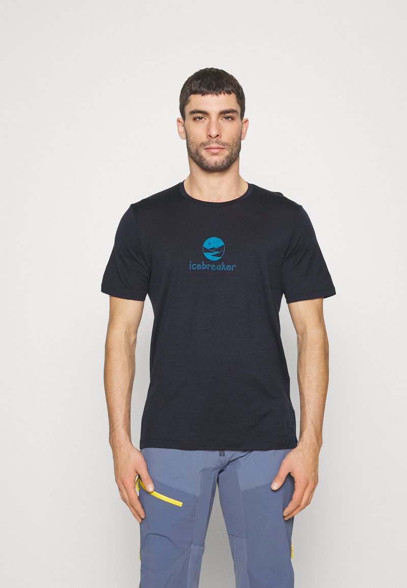 icebreaker MERINO TECH LITE II GRAPHIC - T-Shirt print - DARK BLUE ...