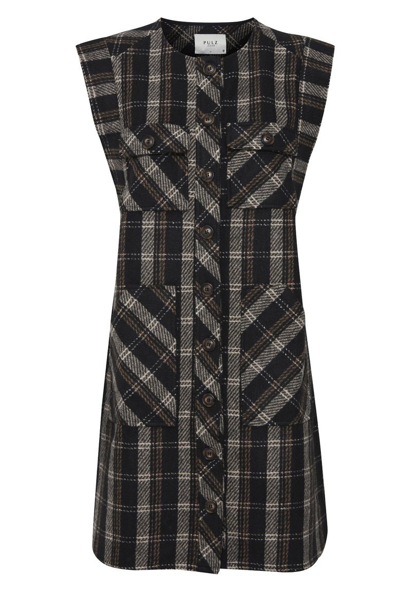 PULZ Waistcoat - black - Zalando.ie