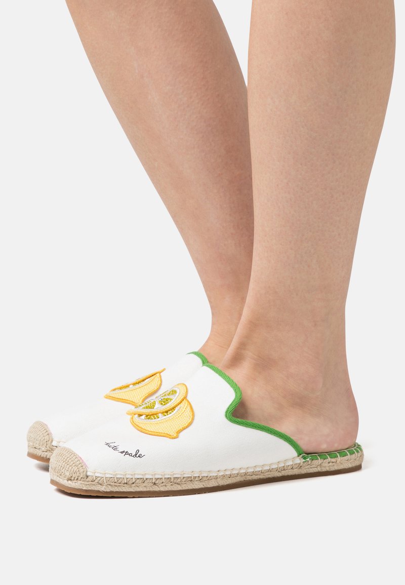 kate spade new york AZURA LEMONS - Mules - true white/green/blanc ...