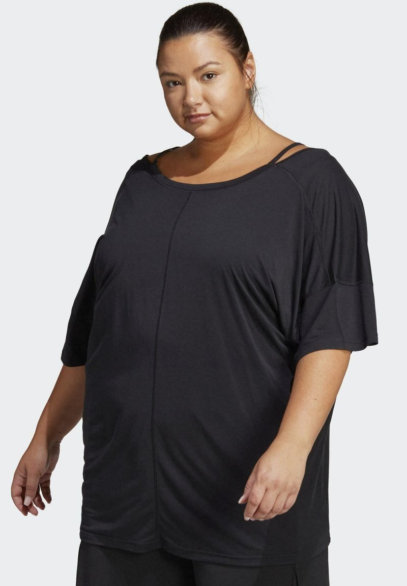 adidas Performance YOGA STUDIO - Basic T-shirt - black - Zalando.co.uk